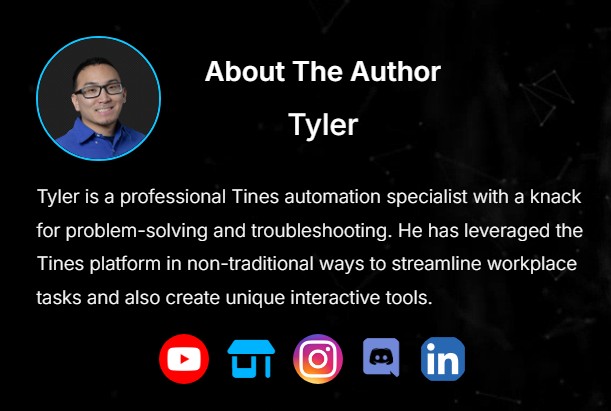 Tyler | Tines with Tyler – Tines Automation Specialist